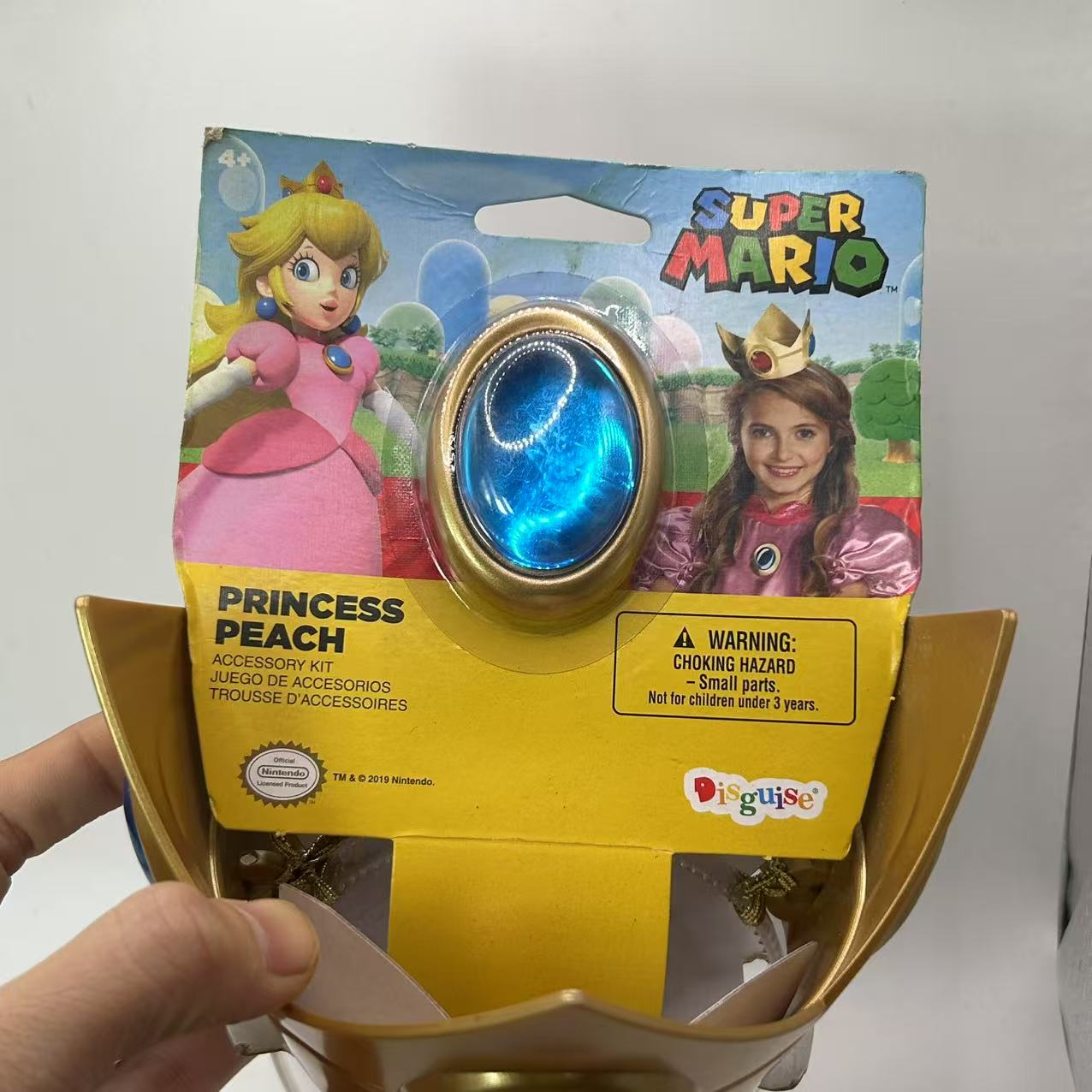 Princess Peach Crown & Amulet – Super Mario Bros Costume for Women & Girls