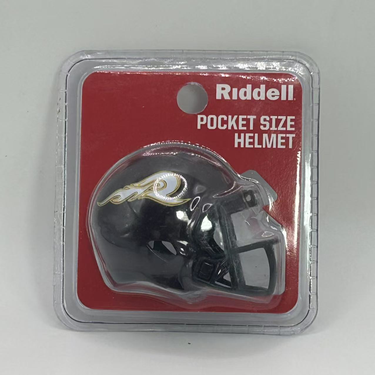 Riddell 2024 ELF Pocket Pro Mini Helmet – Team Rhein Fire Collectible